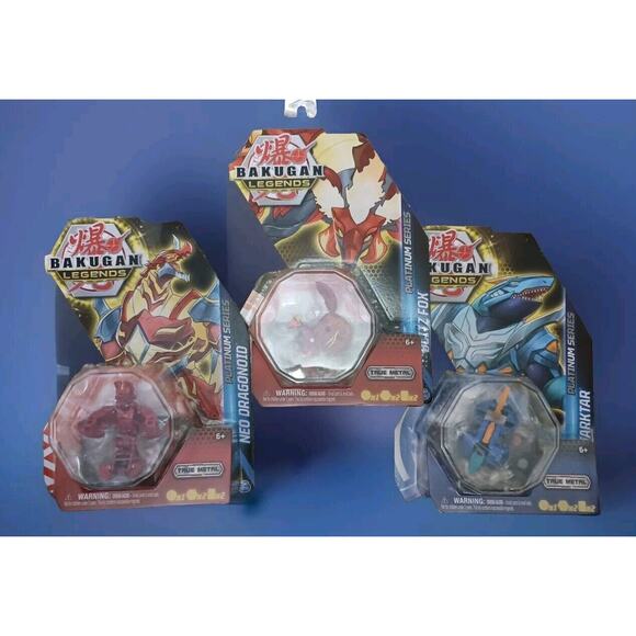 Spin Master | Toys | Bakugan Legends Platinum Series Lot Of 3 Blitz Fox ...